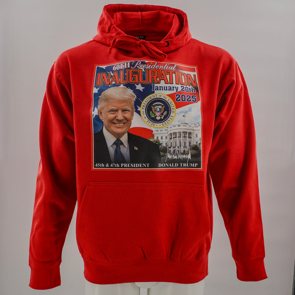 Donald Trump RED INAUGURATION HOODIE – Abe's Gifts Washington DC
