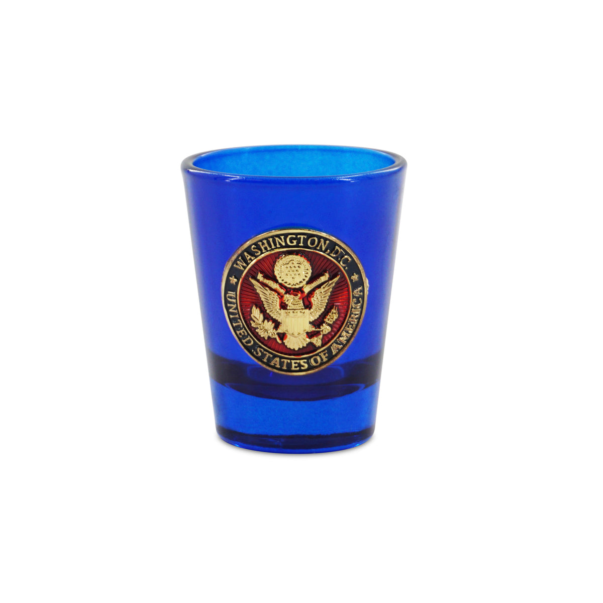 SHOT GLASS COBALT BLUE SEAL RED – Abe's Gifts Washington DC