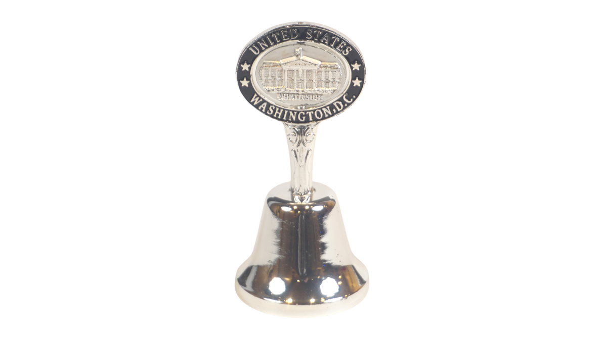 Washington DC White House Chrome Silver Metal Bell – Abe's Gifts ...