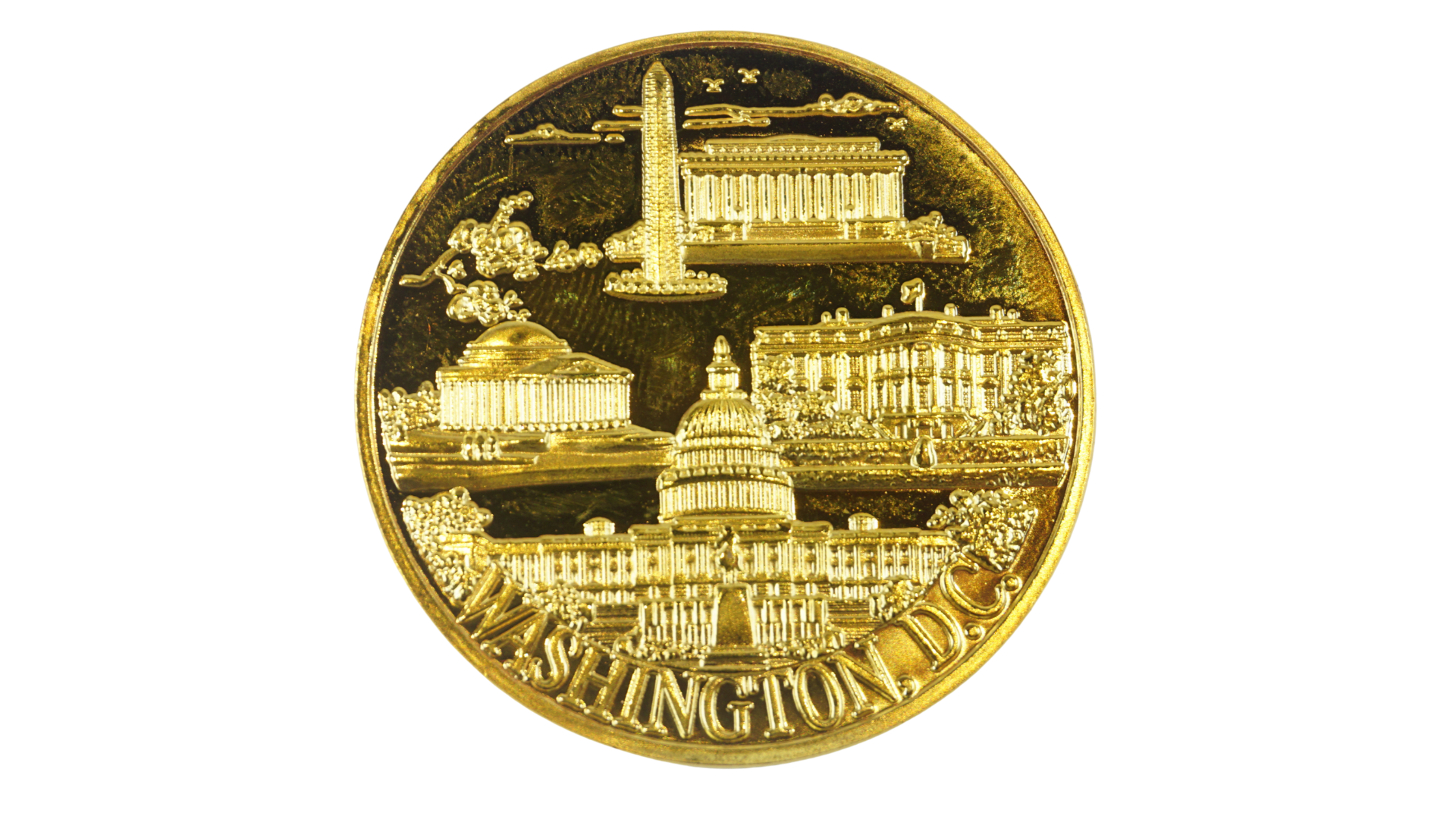 Washington DC Buildings Gold Collectible Coin – Abe's Gifts Washington DC